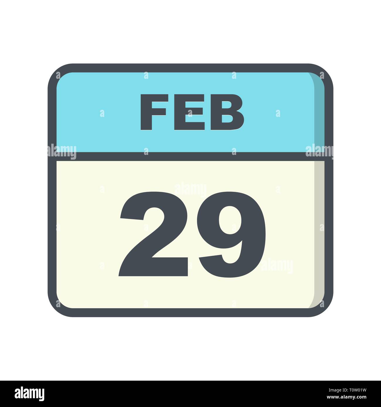 February 29th Date on a Single Day Calendar Stock Photo - Alamy