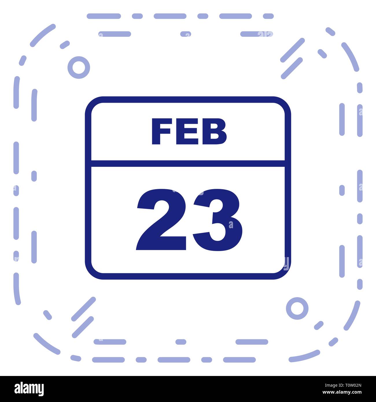 February 23rd Date on a Single Day Calendar Stock Photo - Alamy