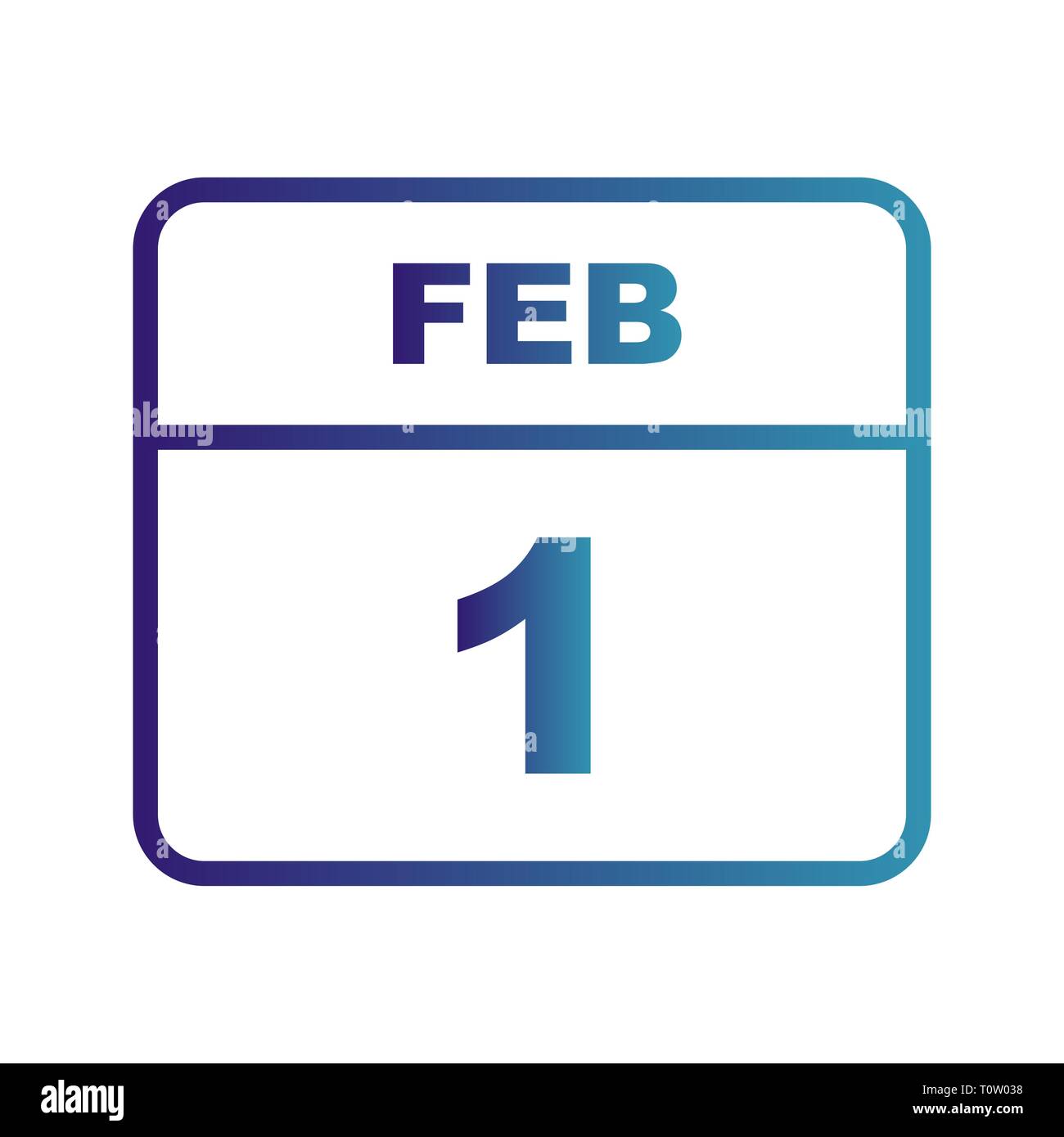 February 1st Date on a Single Day Calendar Stock Photo - Alamy
