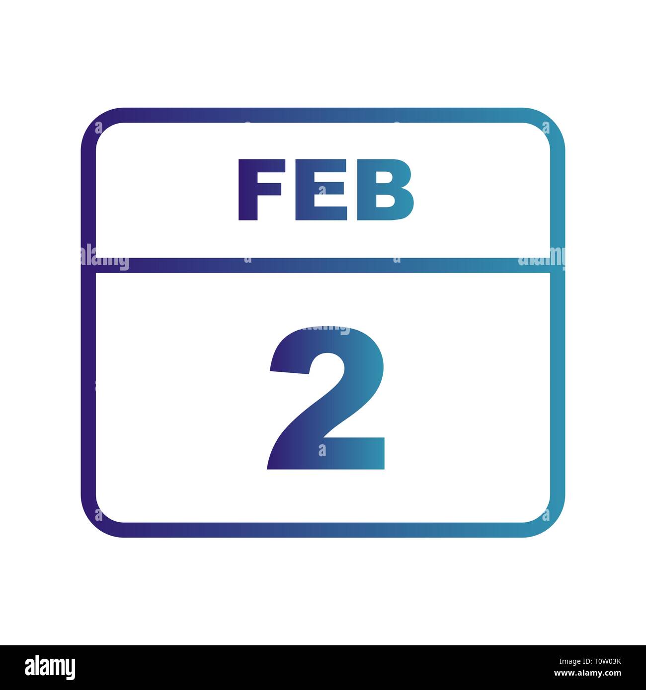 February 2nd Date on a Single Day Calendar Stock Photo - Alamy