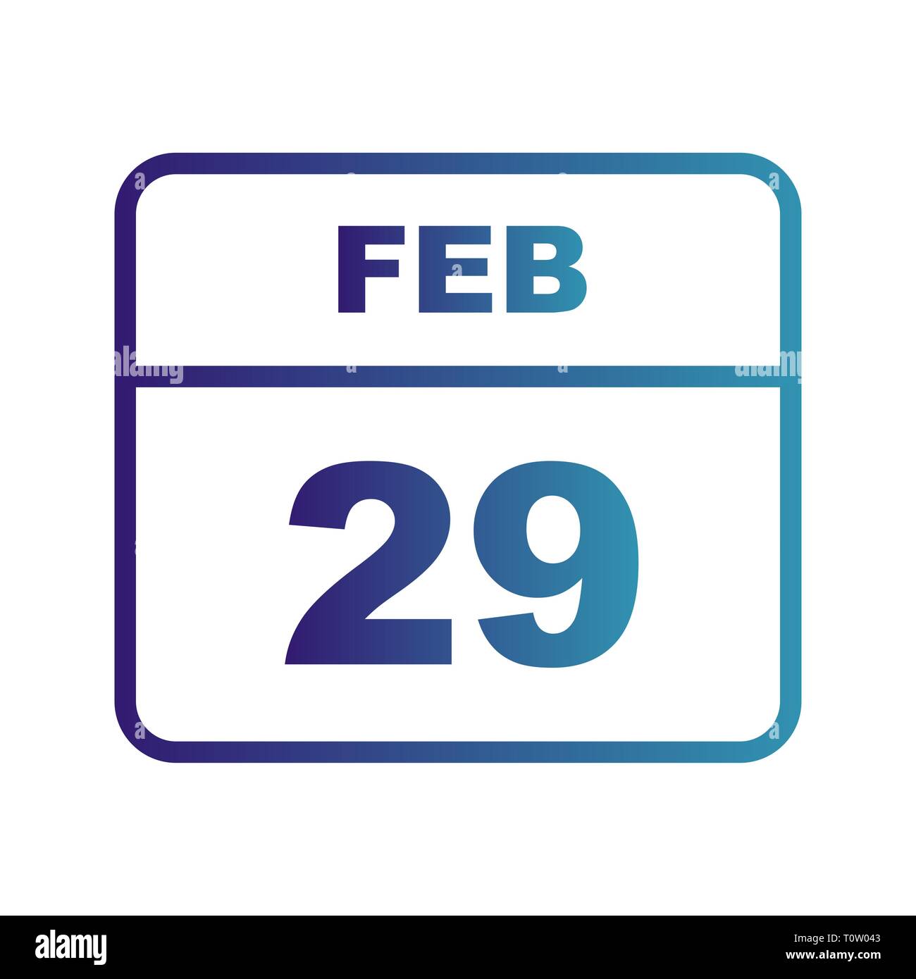 February 29th Date on a Single Day Calendar Stock Photo - Alamy