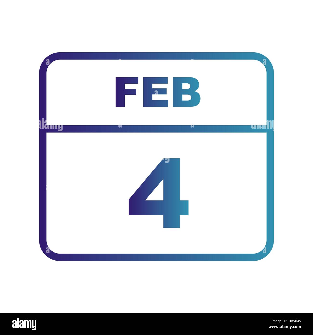 February 4th Date on a Single Day Calendar Stock Photo - Alamy