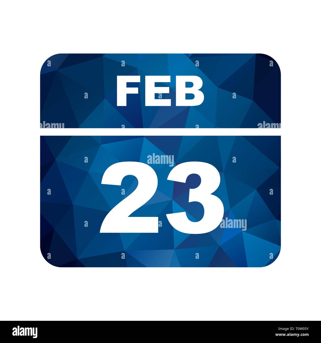 February 23rd Date on a Single Day Calendar Stock Photo - Alamy