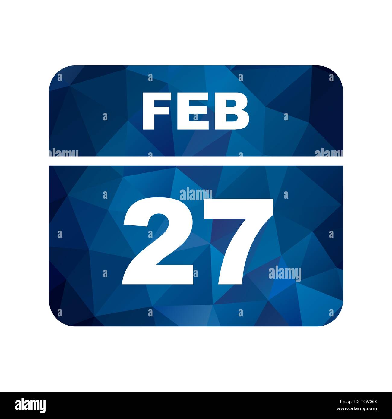 February 27th Date on a Single Day Calendar Stock Photo - Alamy