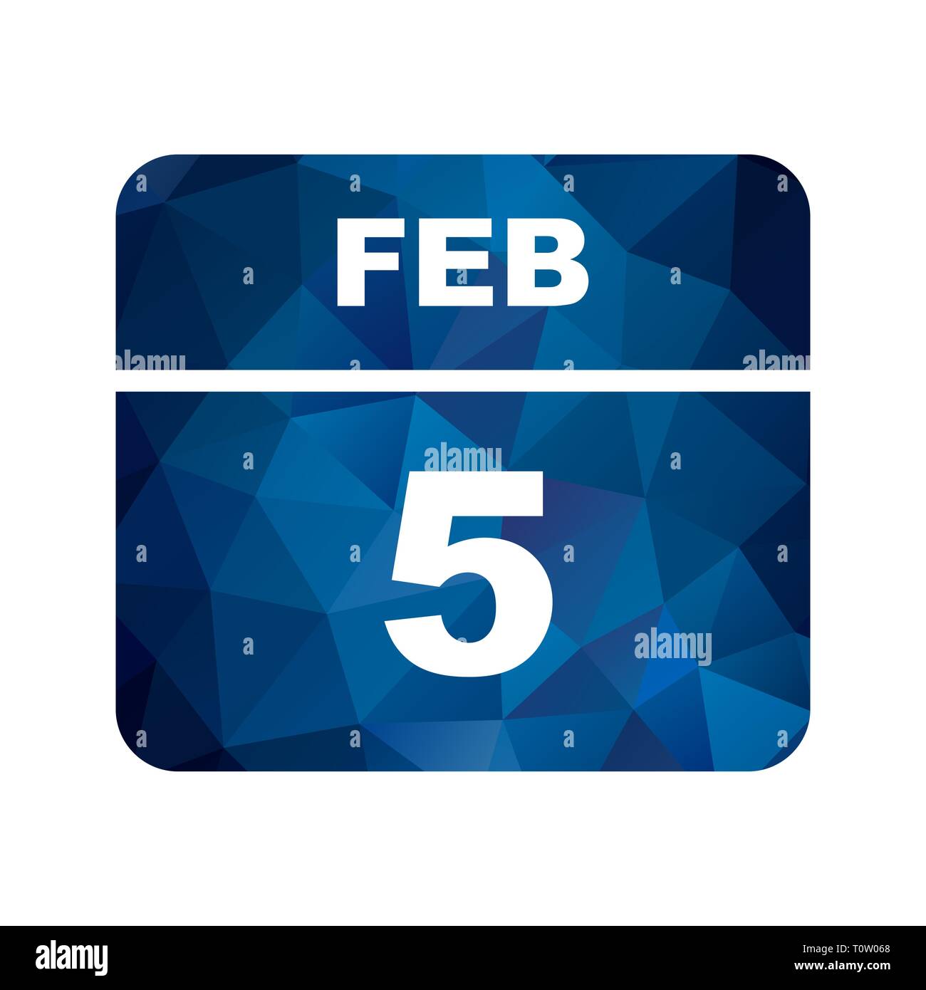 February 5th Date on a Single Day Calendar Stock Photo - Alamy