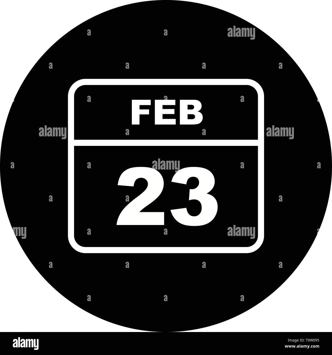 February 23rd Date on a Single Day Calendar Stock Photo - Alamy