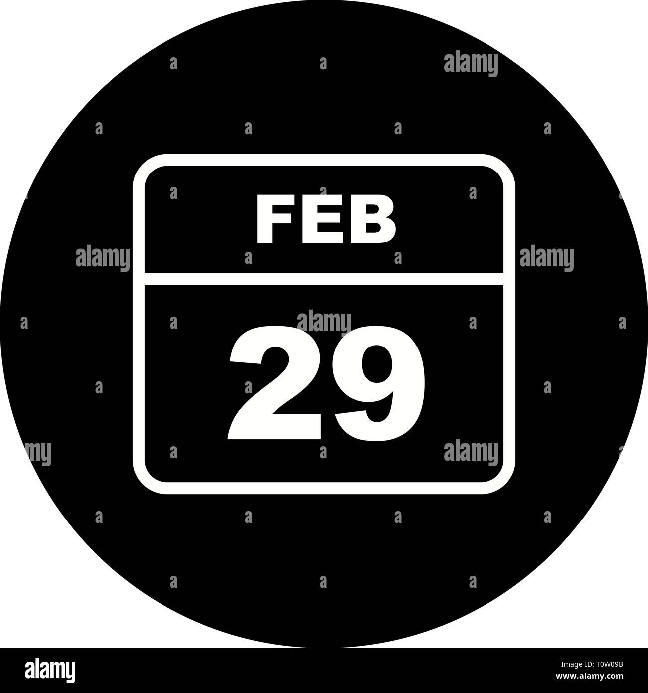 February 29th Date on a Single Day Calendar Stock Photo - Alamy