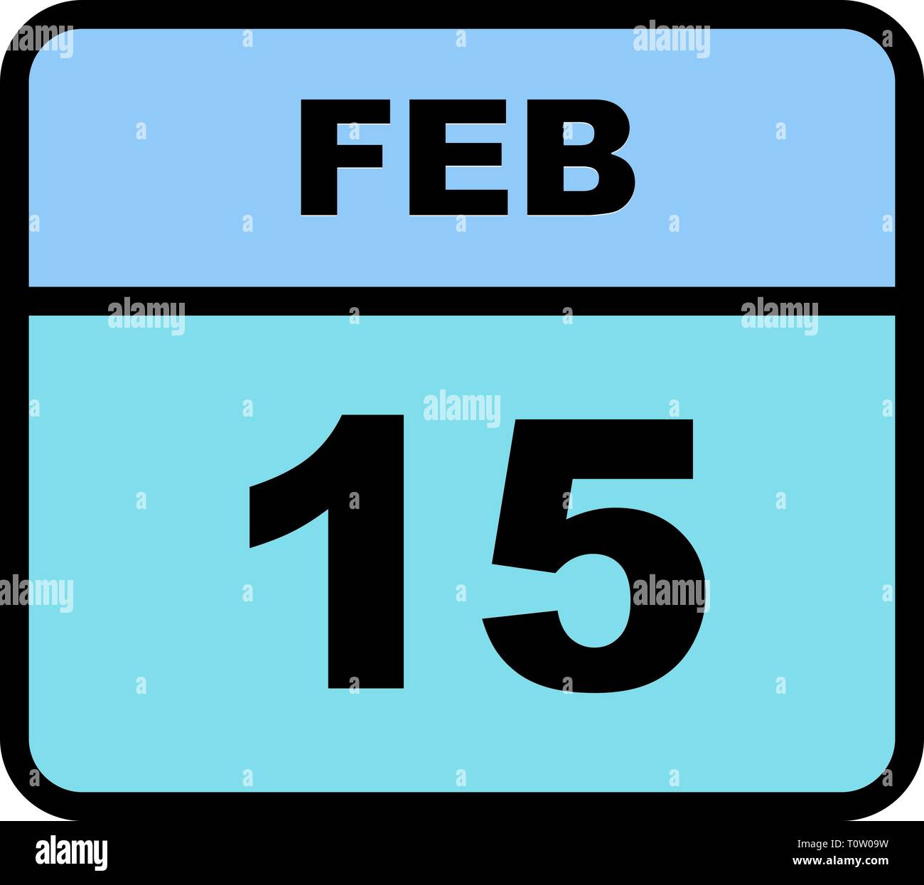 February 15th Date on a Single Day Calendar Stock Photo - Alamy