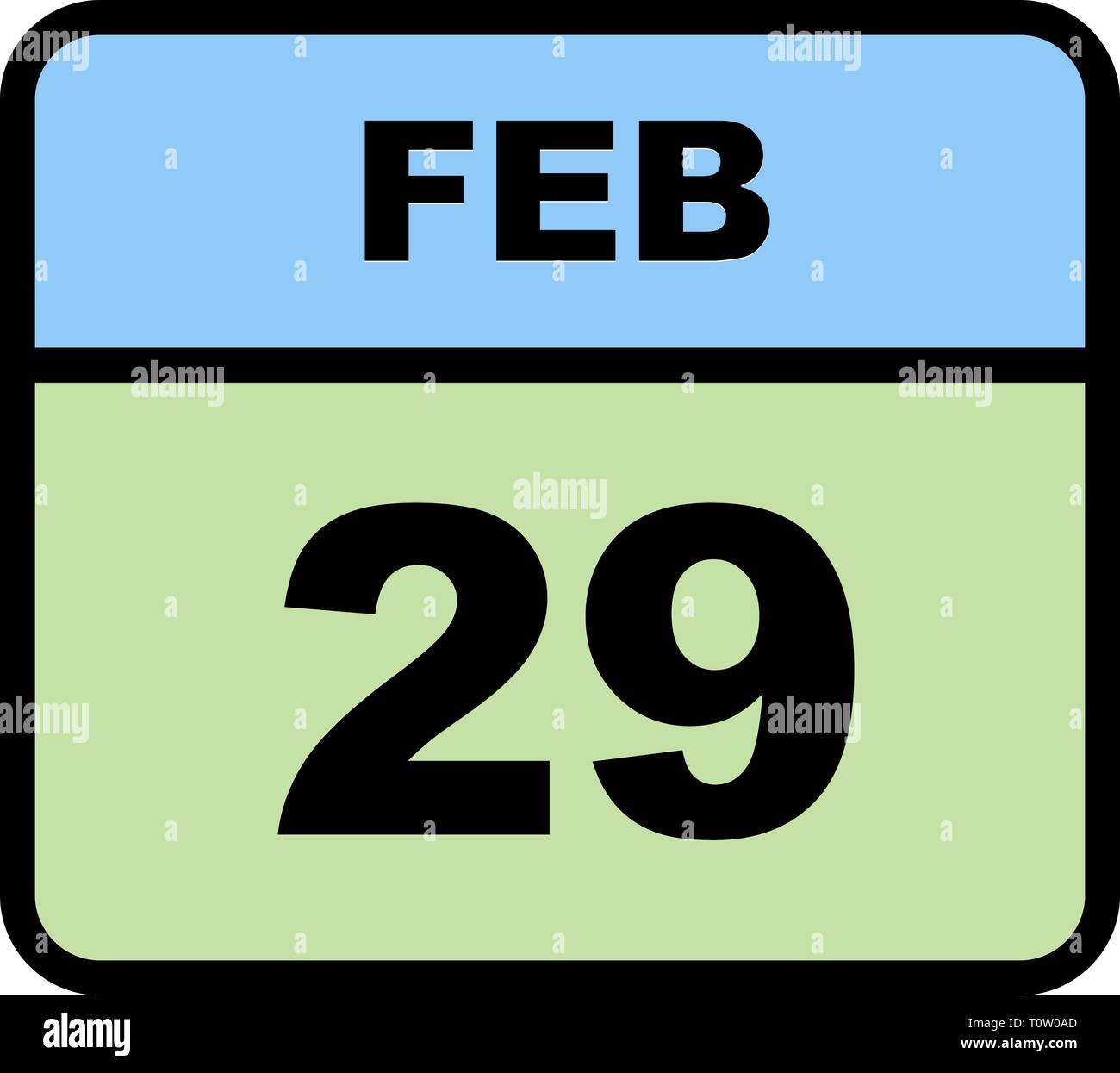 February 29th Date on a Single Day Calendar Stock Photo - Alamy