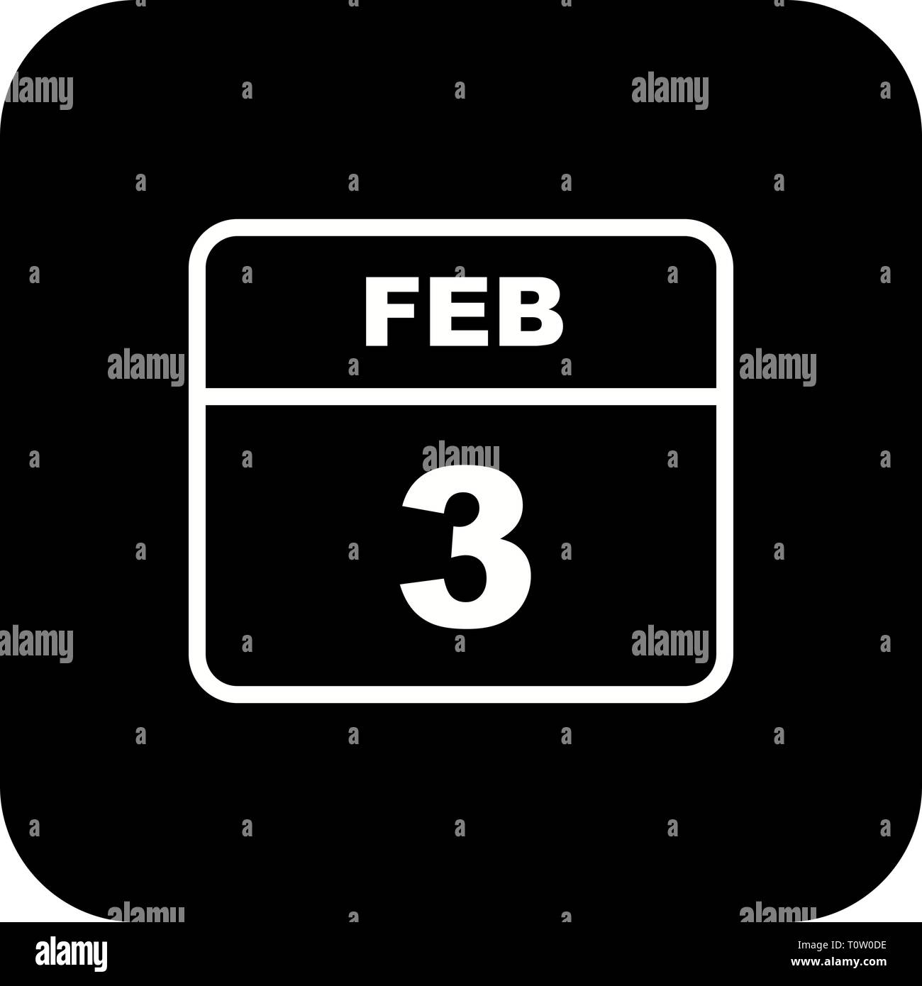 February 3 calendar table hi-res stock photography and images - Alamy