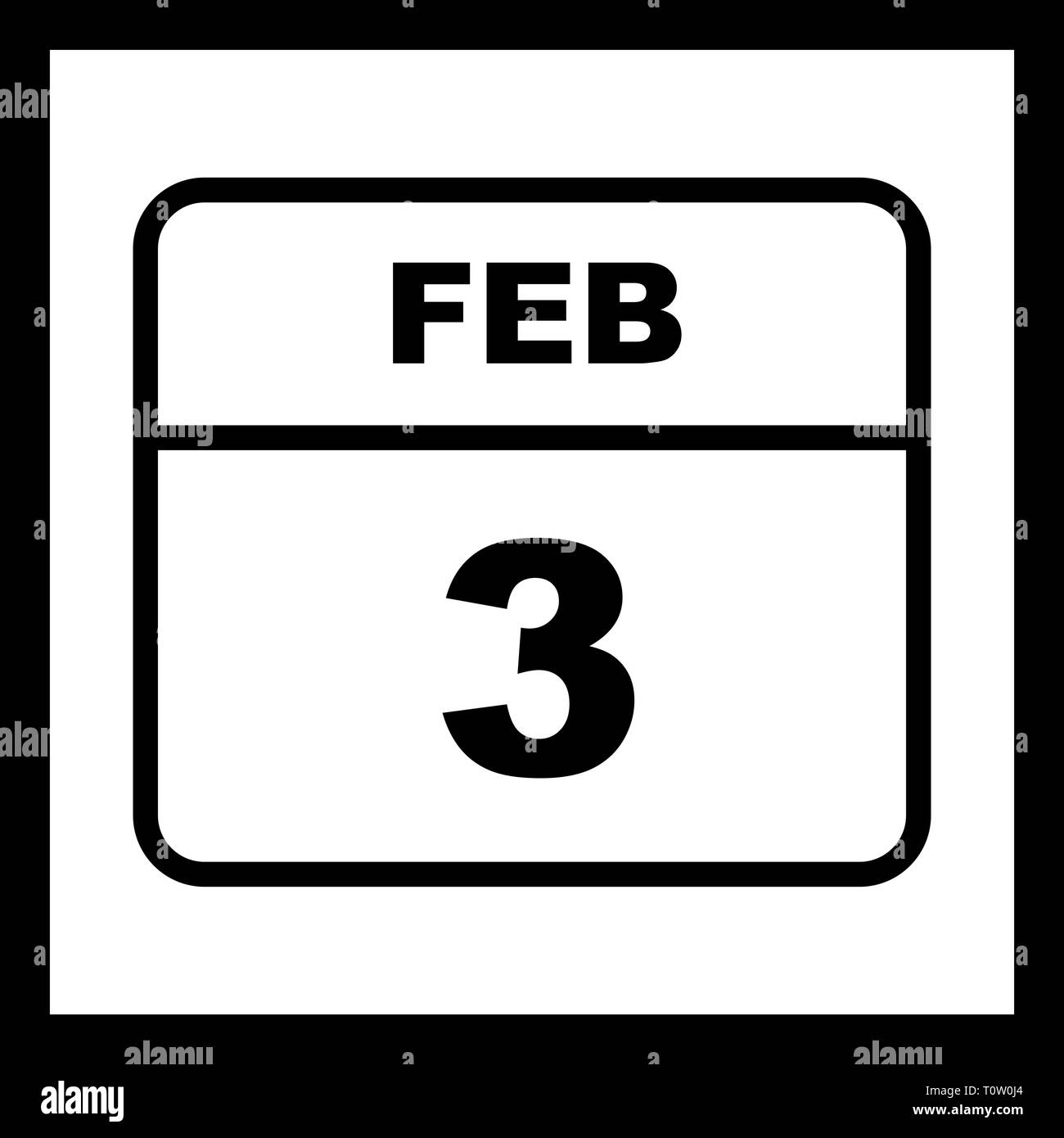 February 3 calendar table hi-res stock photography and images - Alamy