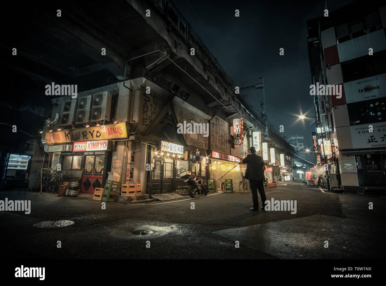 Late evening in Yurakucho, Tokyo Stock Photo - Alamy