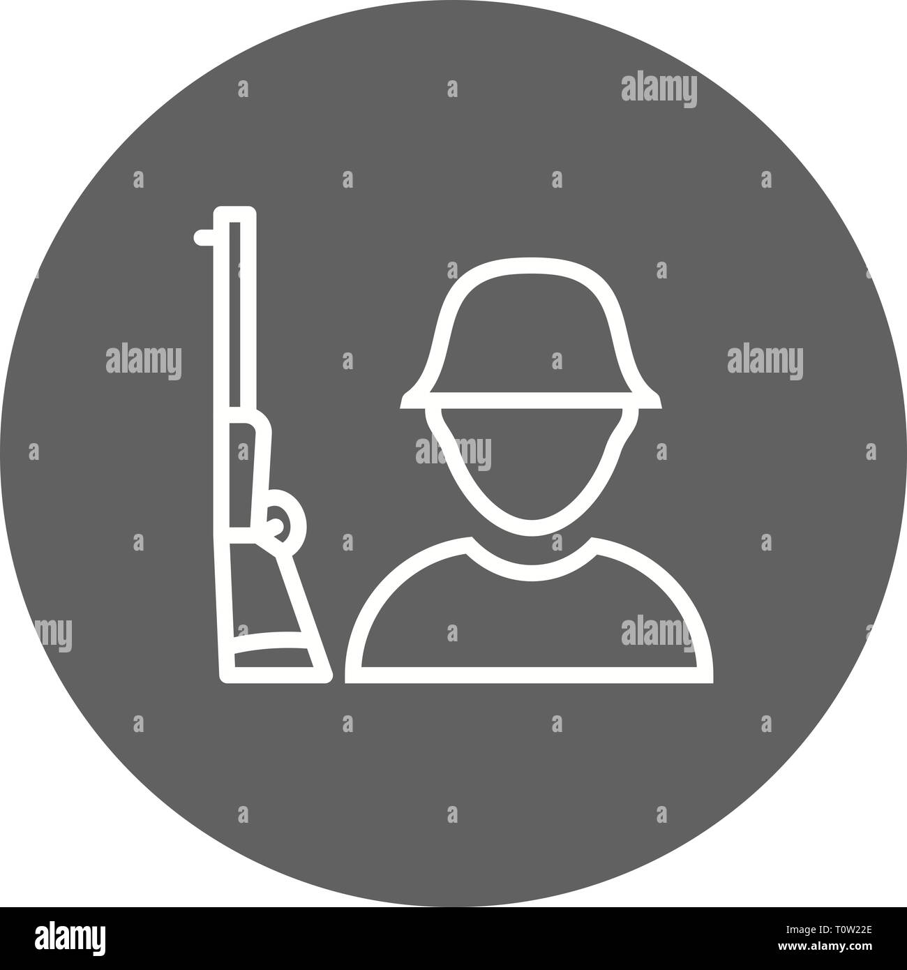 Illustration Solider Icon Stock Photo - Alamy
