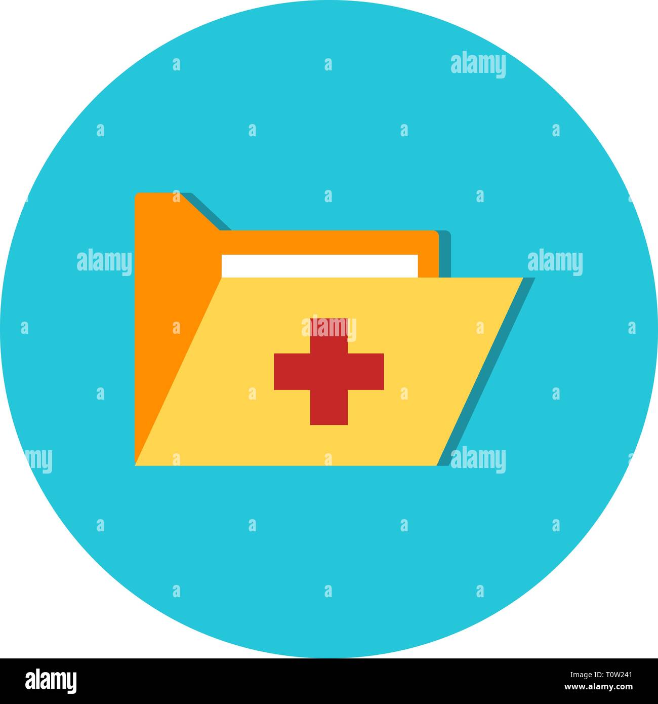 Illustration Medical Folder Icon Stock Photo - Alamy