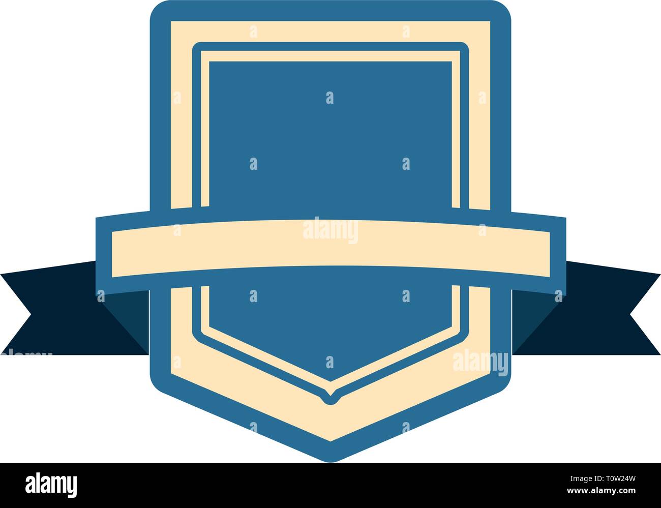 emblem badge empty template on white background vector illustration ...