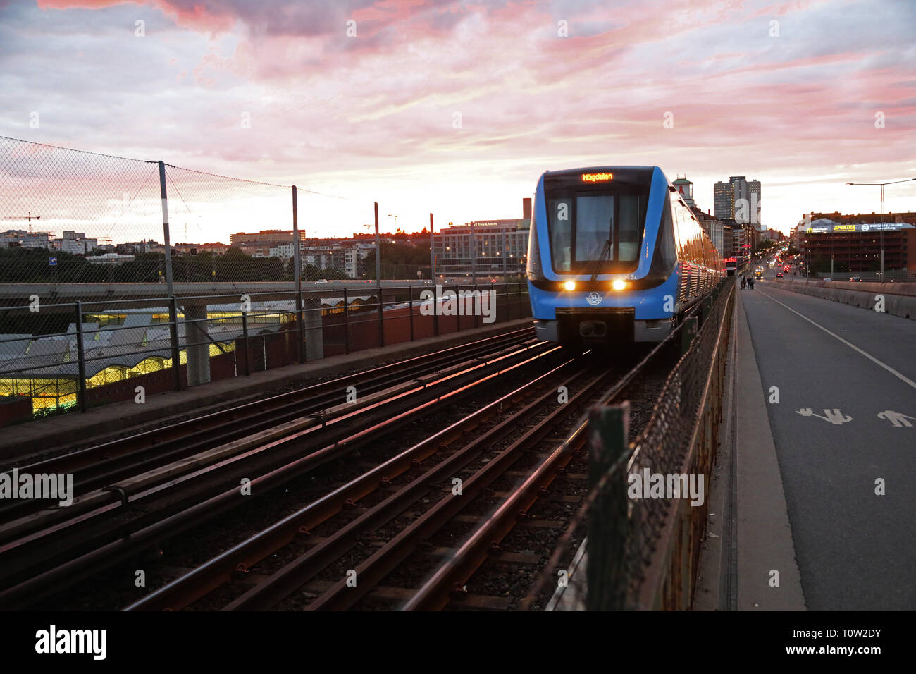STOCKHOLM, SWEDEN 20180707 SL subway train. Photo Jeppe Gustafsson ...