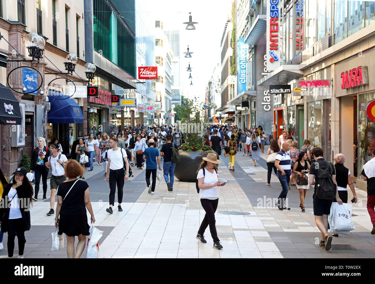STOCKHOLM, SWEDEN 20180706 Streetlife Drottninggatan. Photo Jeppe ...