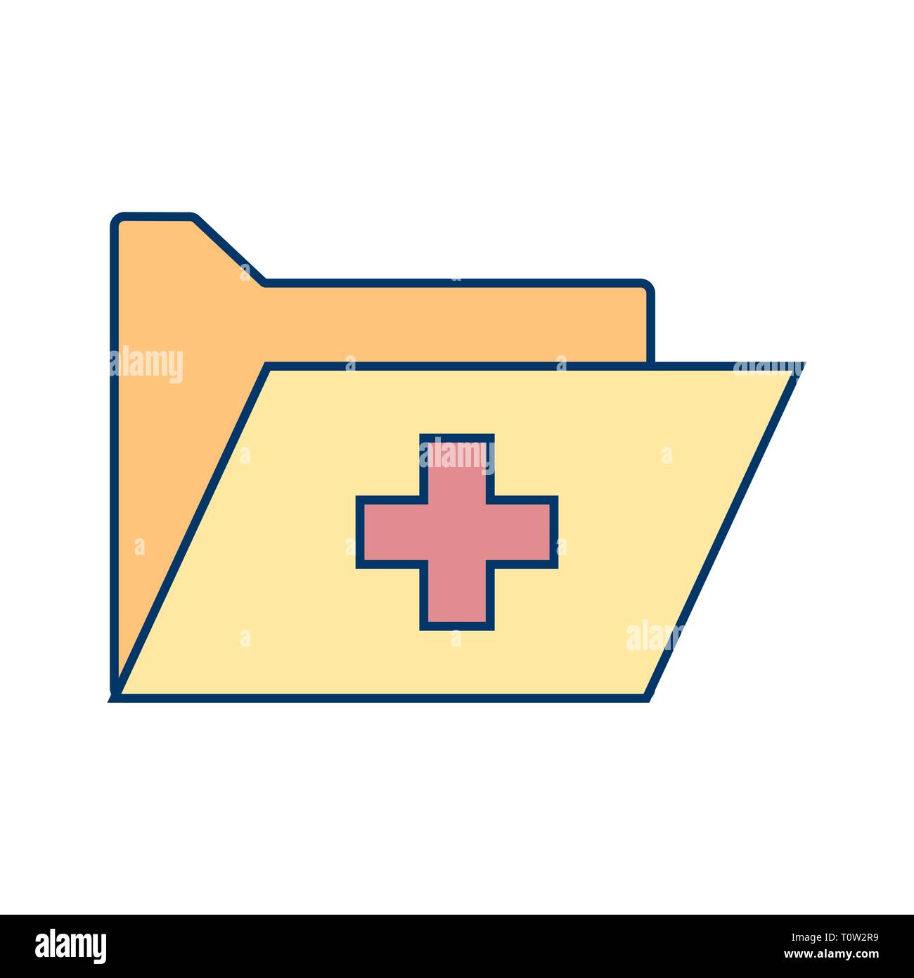 Illustration Medical Folder Icon Stock Photo - Alamy