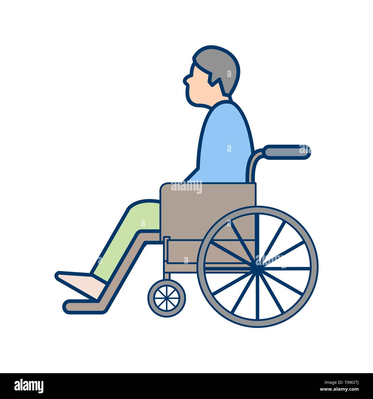 Illustration Handicapped Icon Stock Photo - Alamy