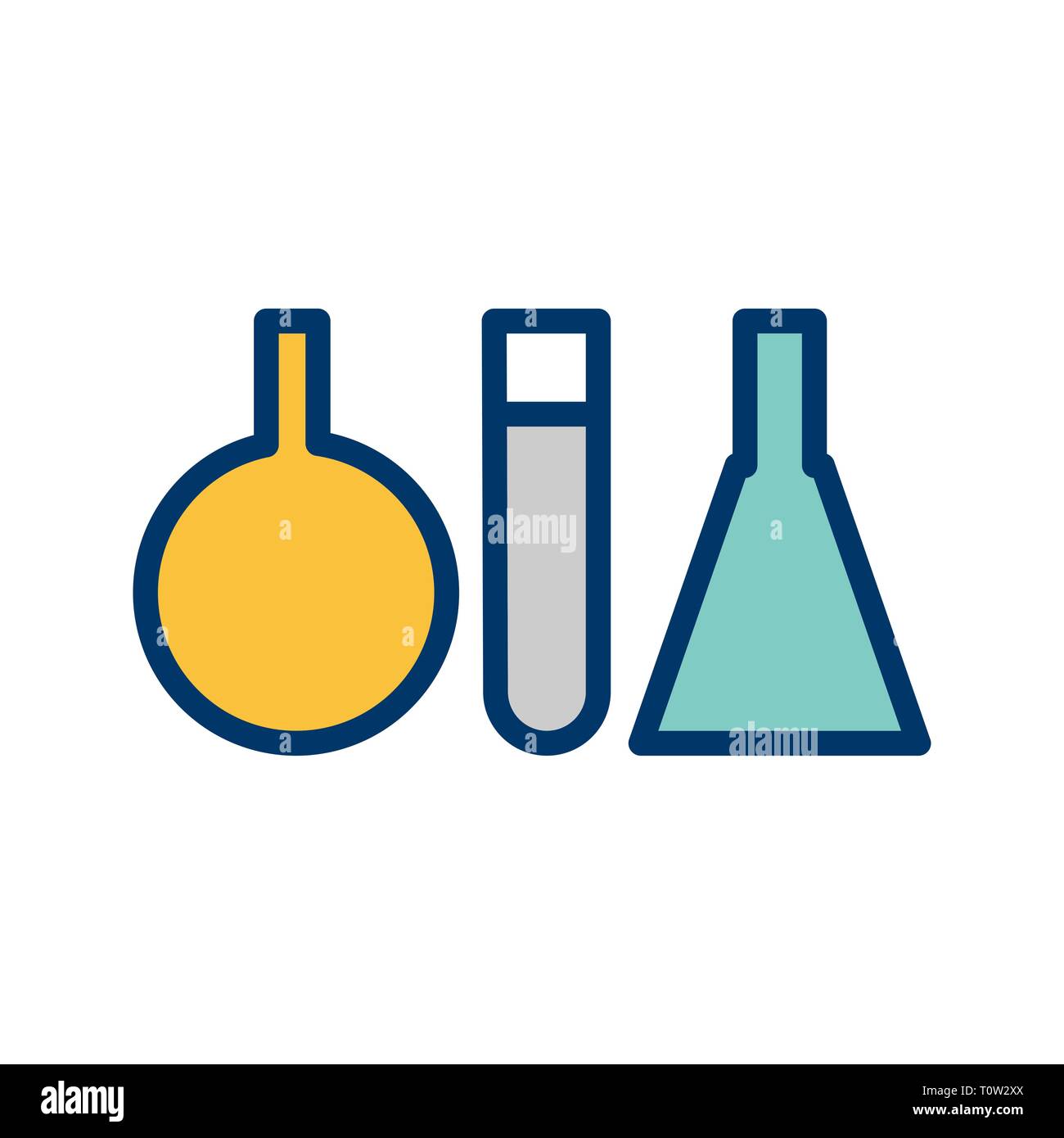 Illustration Test Tubes Icon Stock Photo - Alamy