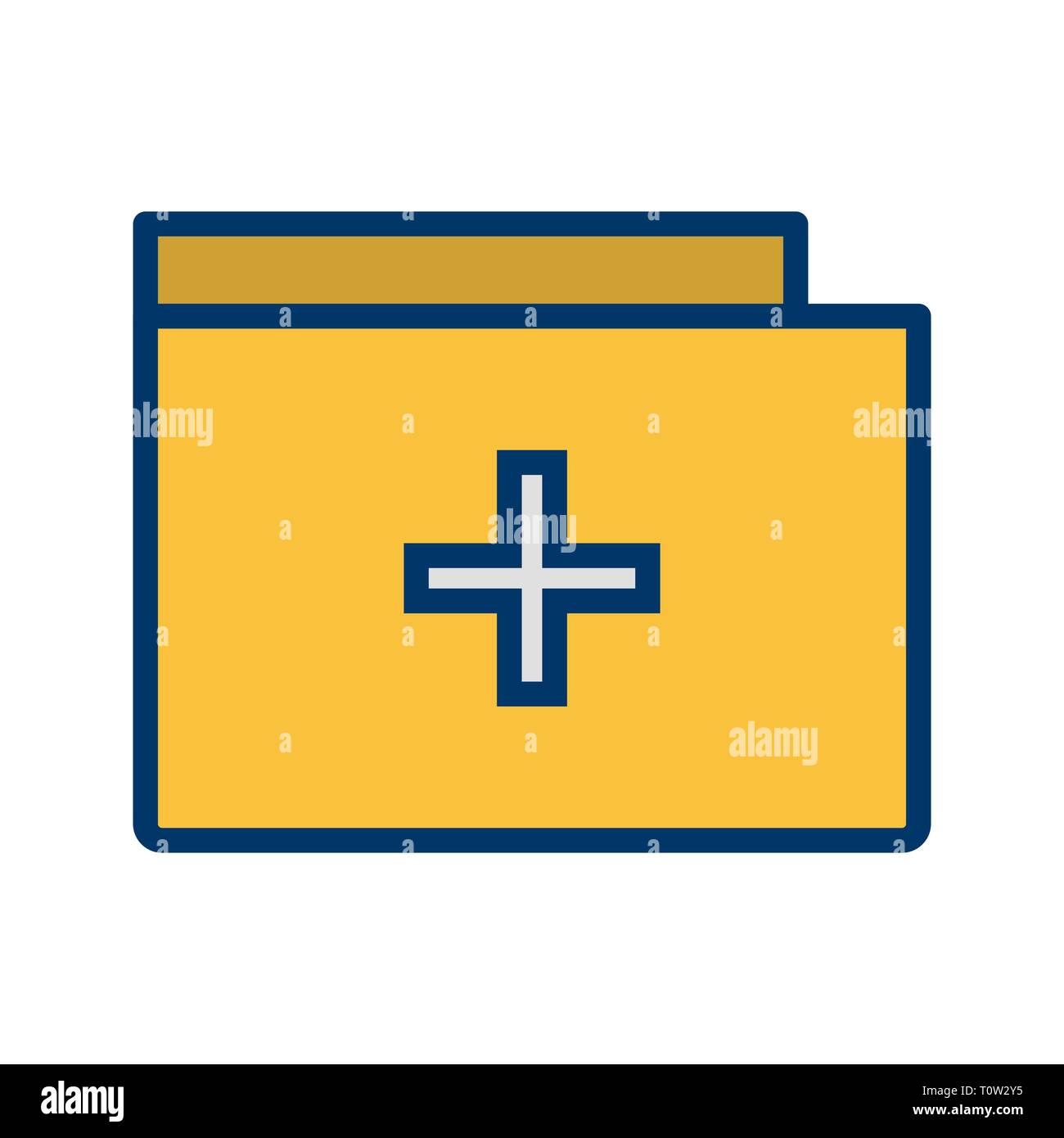 Illustration Medical Folder Icon Stock Photo - Alamy