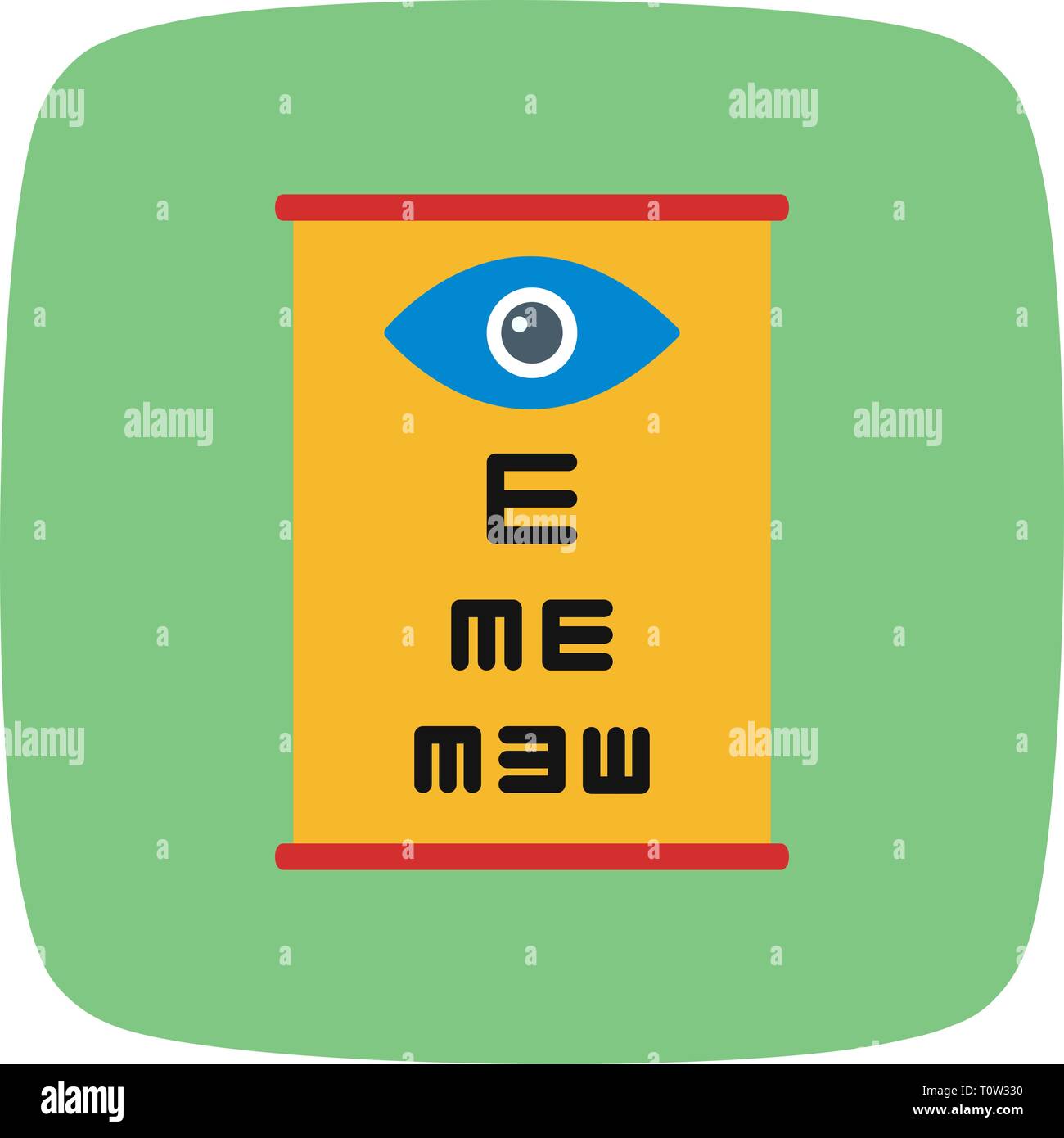 Illustration Eye Test Icon Stock Photo - Alamy