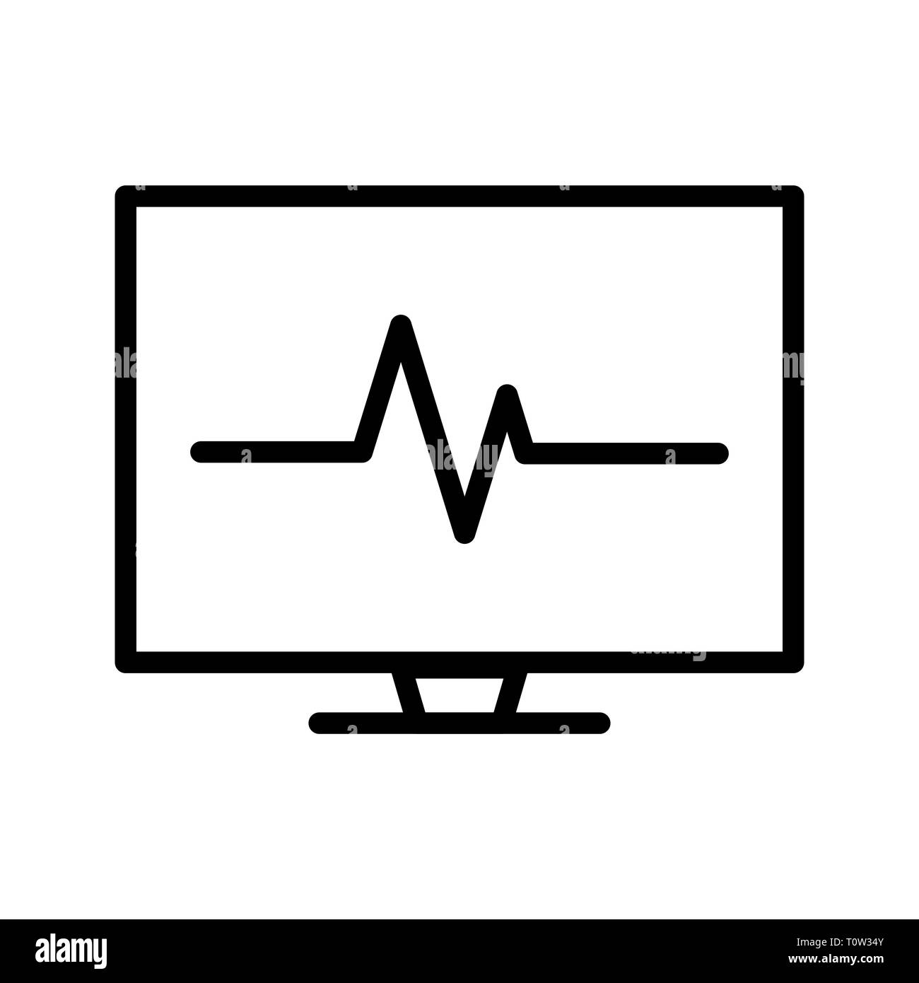 Illustration ECG Icon Stock Photo - Alamy