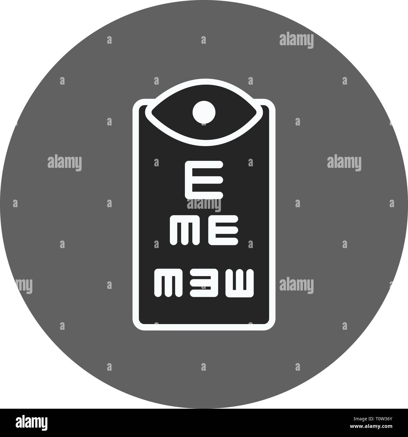 Illustration Eye Test Icon Stock Photo - Alamy