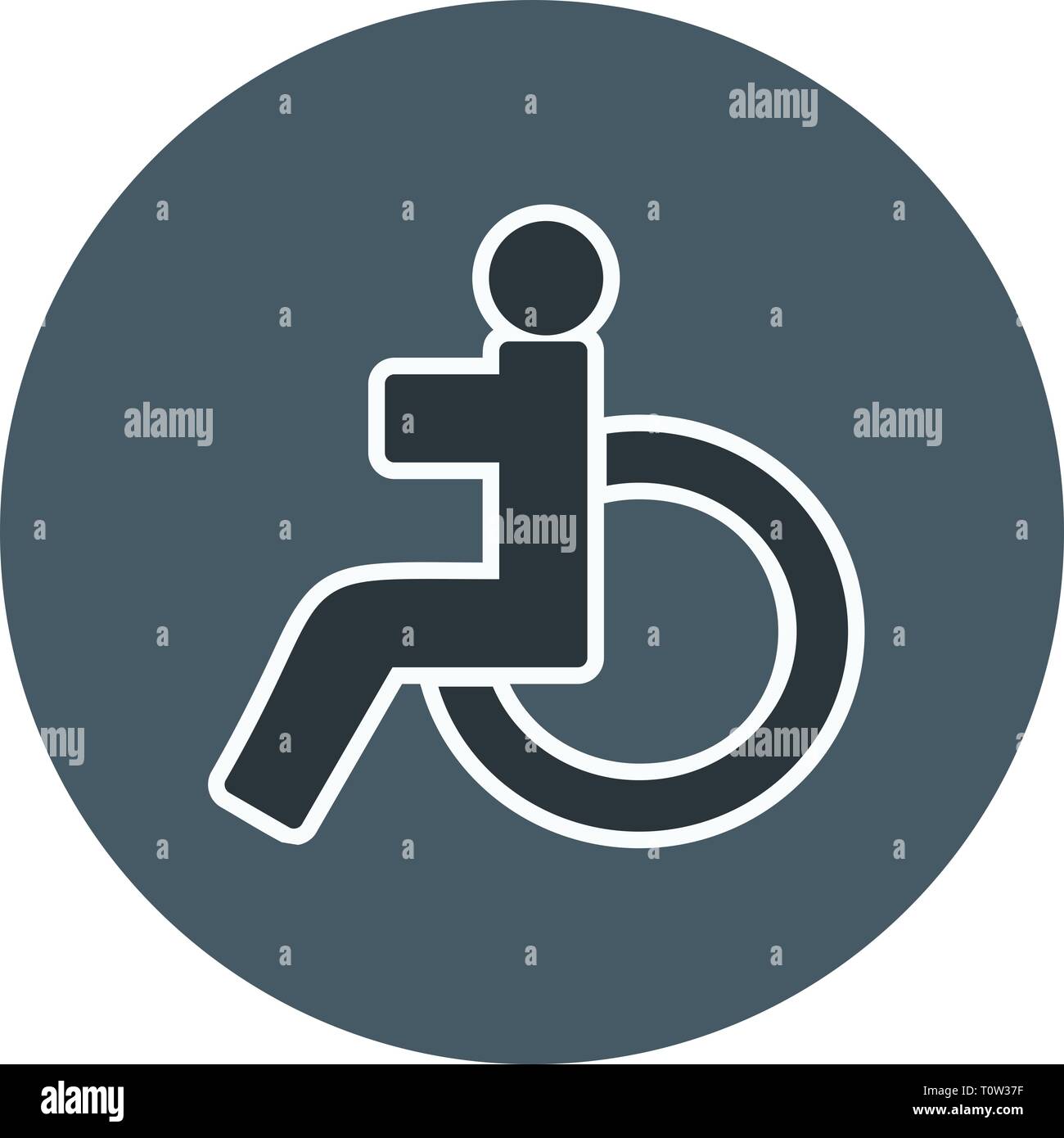 Illustration Handicapped Icon Stock Photo - Alamy