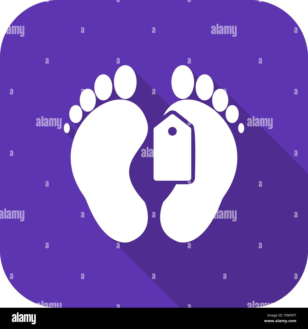 Illustration Toe Tag Icon Stock Photo - Alamy