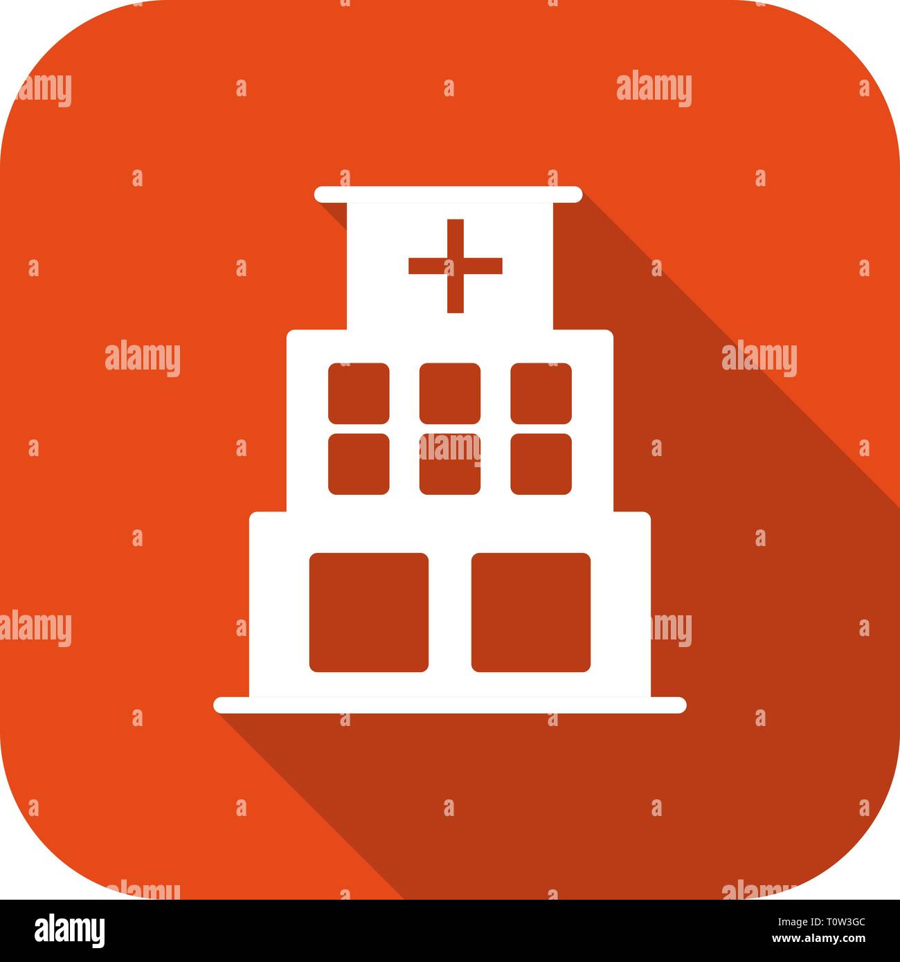 Illustration Hospital Icon Stock Photo - Alamy