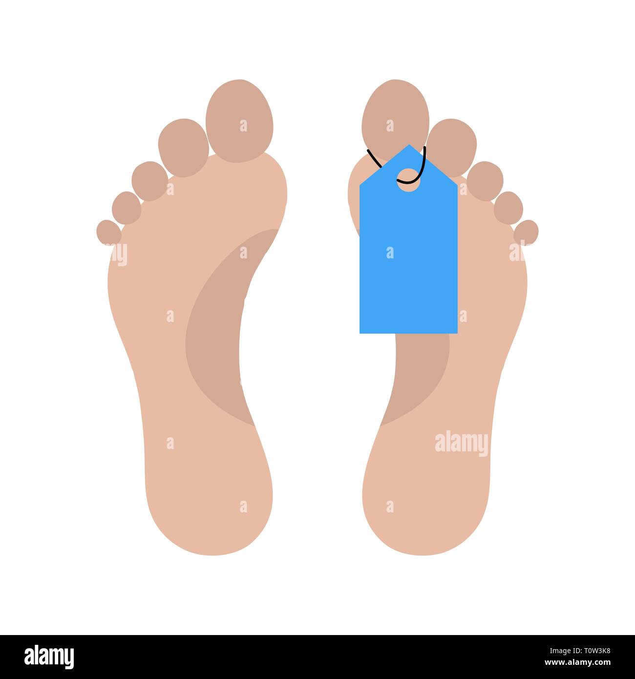 Illustration Toe Tag Icon Stock Photo - Alamy