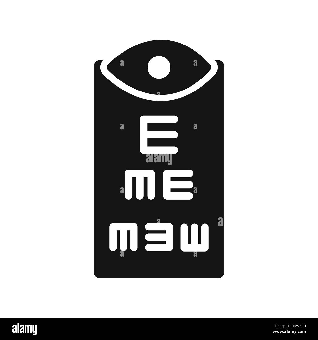 Illustration Eye Test Icon Stock Photo - Alamy