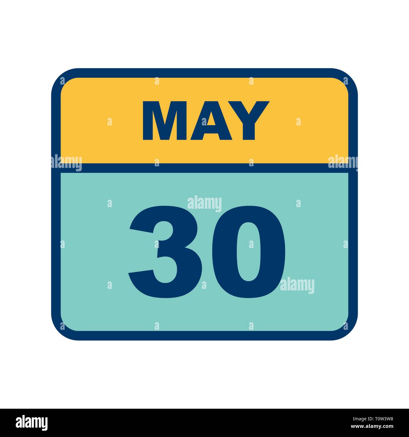 May 30th Date on a Single Day Calendar Stock Photo - Alamy