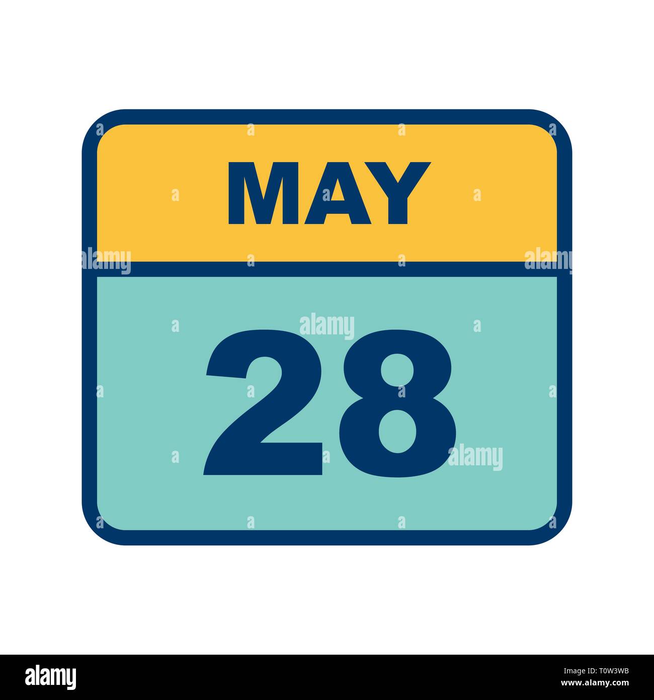 May 28th Date on a Single Day Calendar Stock Photo - Alamy
