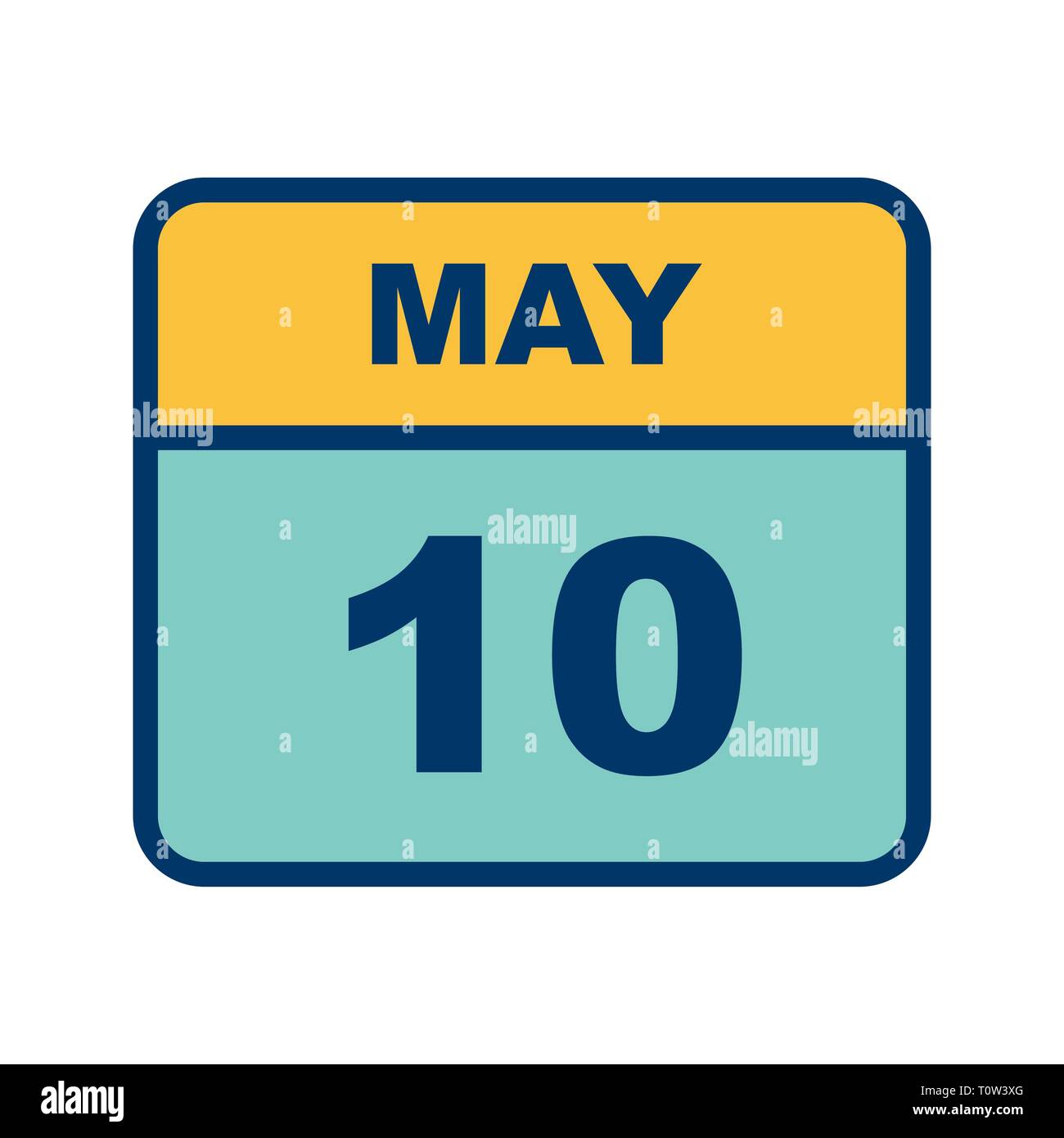 May 10th Date on a Single Day Calendar Stock Photo - Alamy
