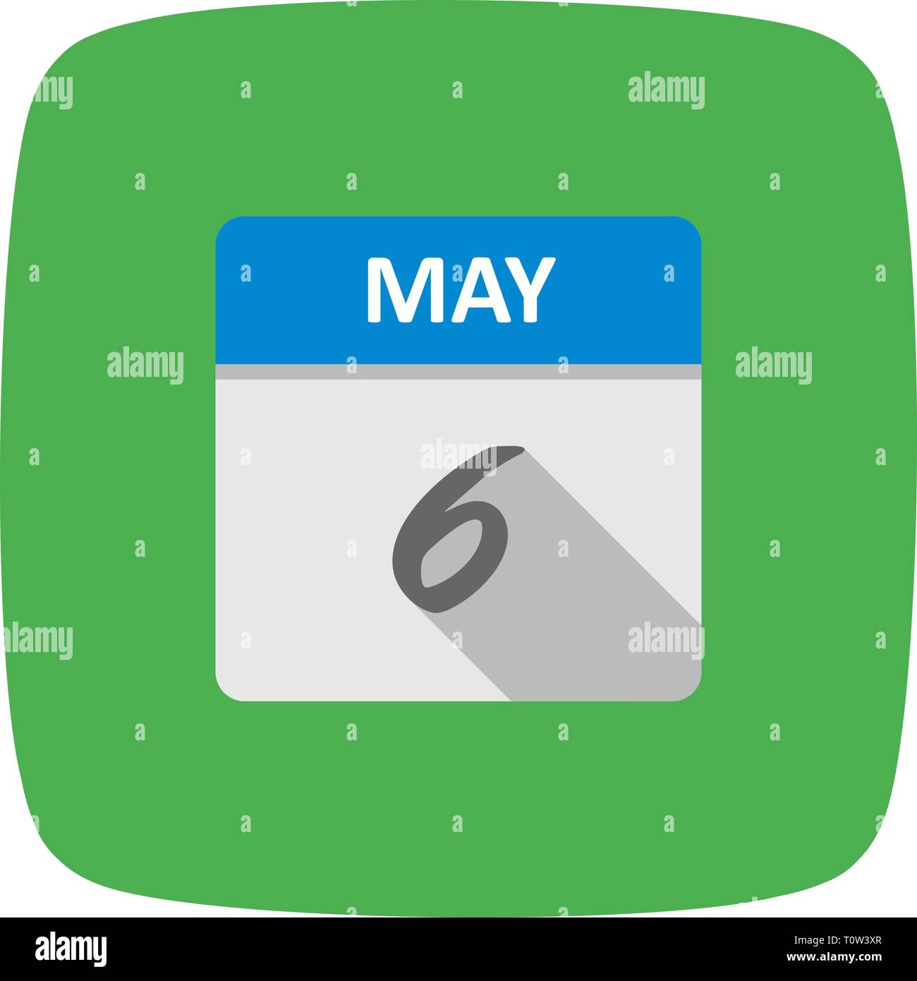 May 6th Date on a Single Day Calendar Stock Photo - Alamy