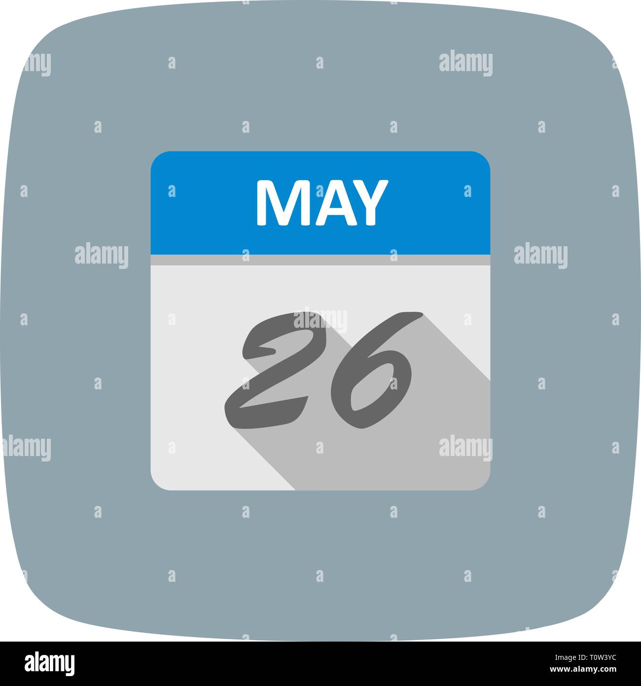 May 26th Date on a Single Day Calendar Stock Photo - Alamy