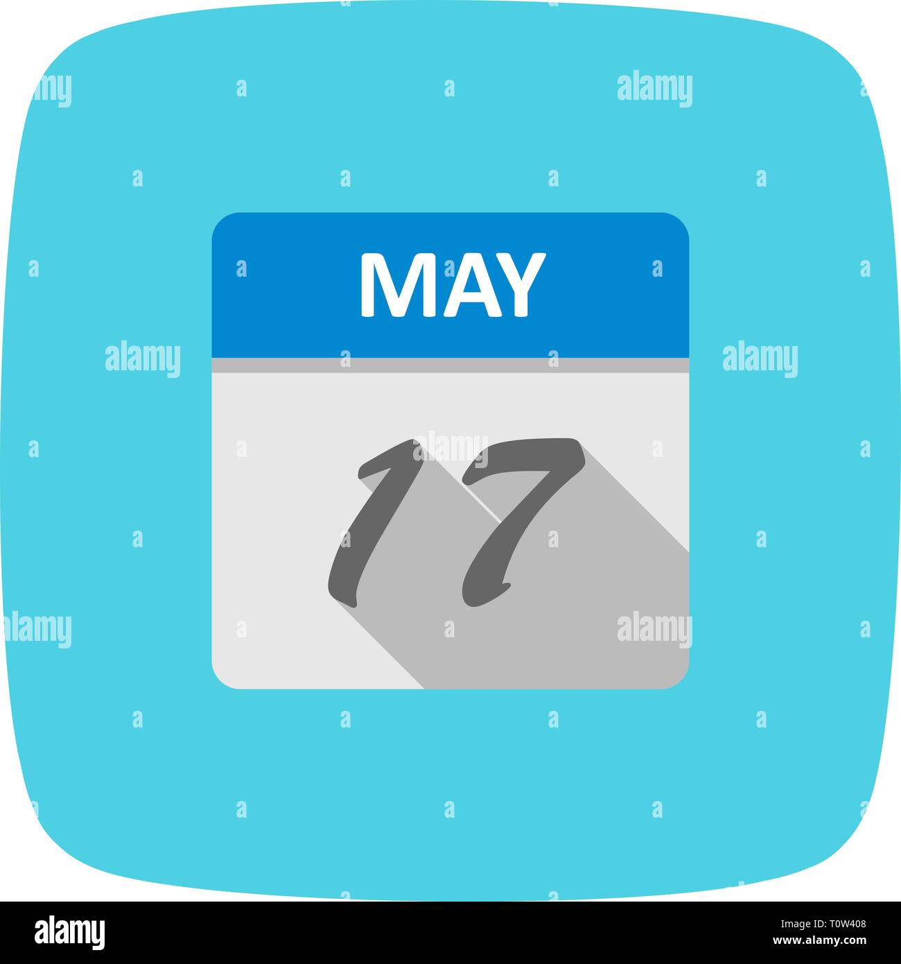 May 17th Date on a Single Day Calendar Stock Photo - Alamy