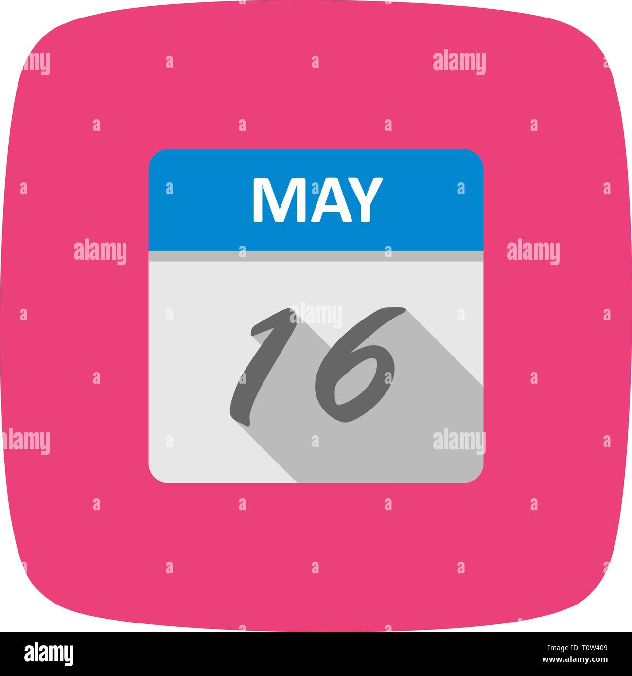 May 16th Date on a Single Day Calendar Stock Photo - Alamy