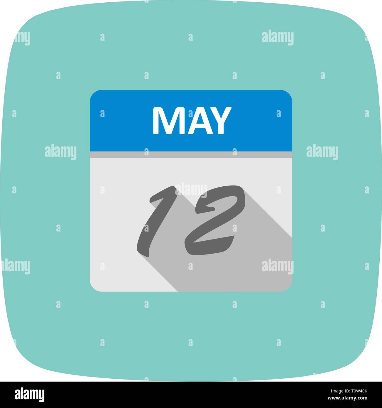 May 12th Date on a Single Day Calendar Stock Photo - Alamy