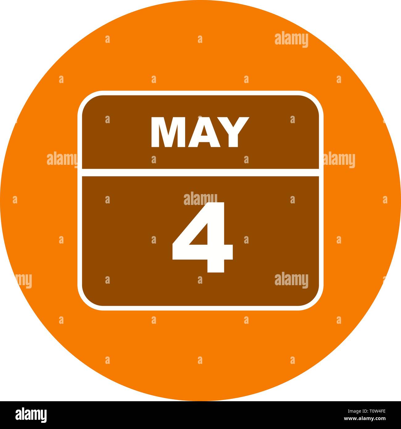 May 4th Date on a Single Day Calendar Stock Photo - Alamy