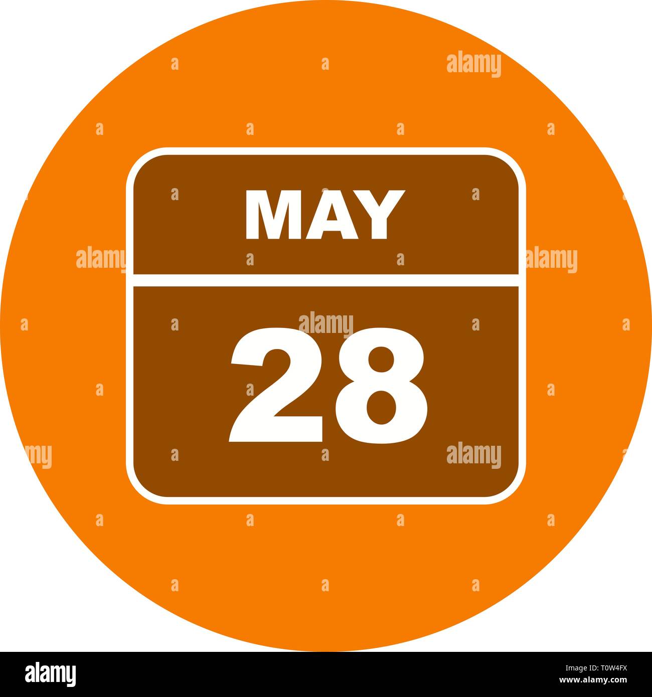May 28th Date on a Single Day Calendar Stock Photo - Alamy