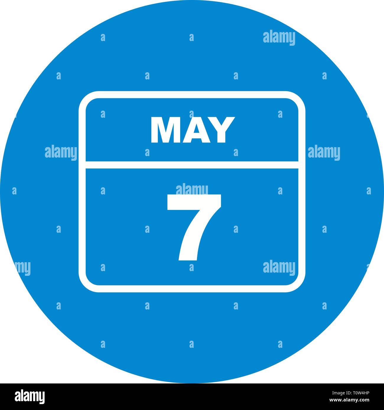 May 7th Date on a Single Day Calendar Stock Photo - Alamy