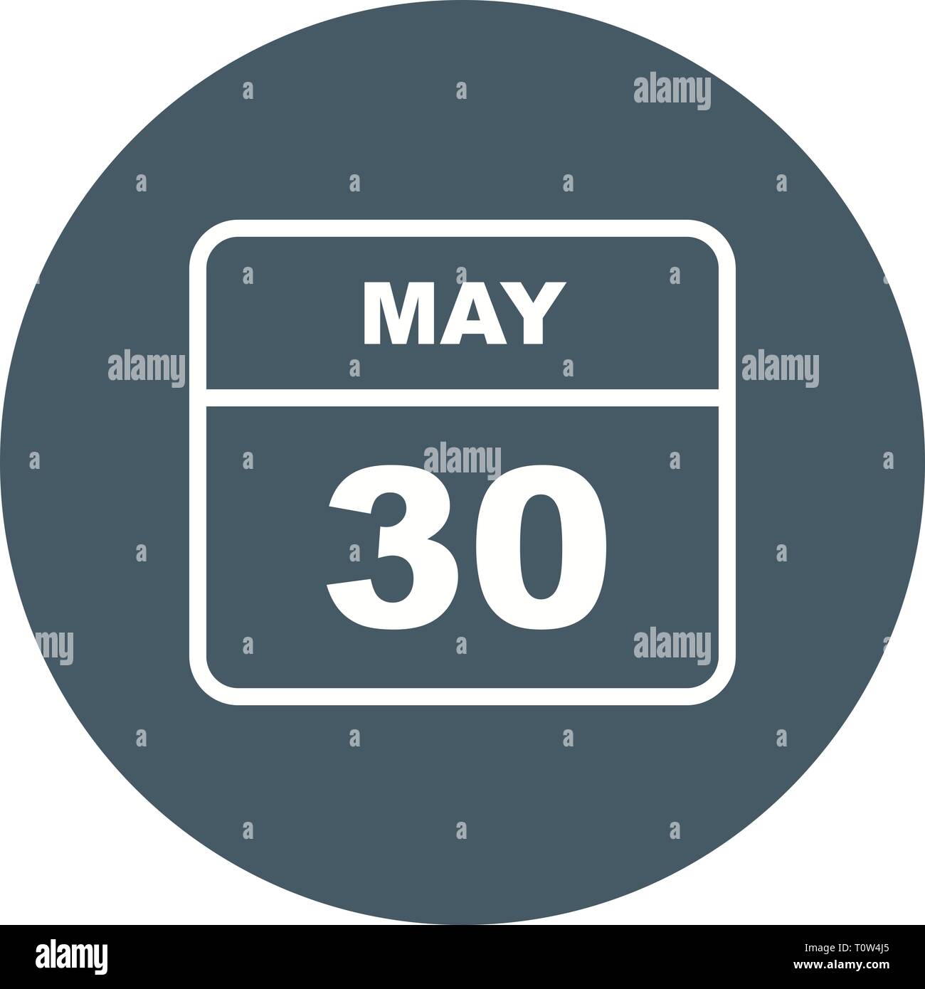 May 30th Date on a Single Day Calendar Stock Photo - Alamy