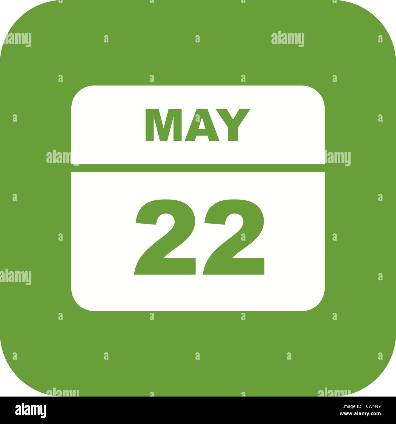 May 22nd Date on a Single Day Calendar Stock Photo - Alamy