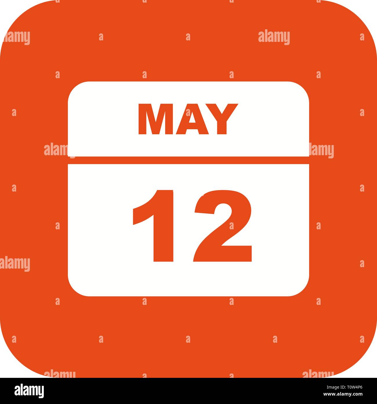 May 12th Date on a Single Day Calendar Stock Photo - Alamy