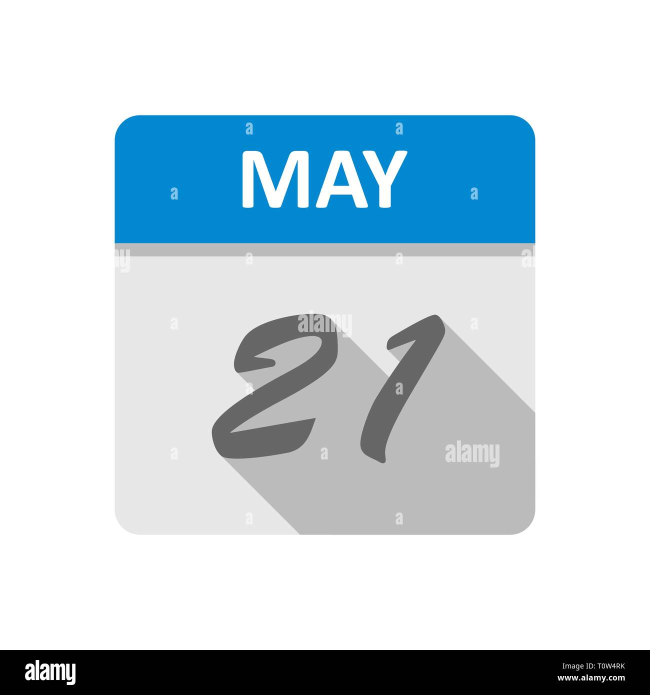 May 21st Date on a Single Day Calendar Stock Photo - Alamy