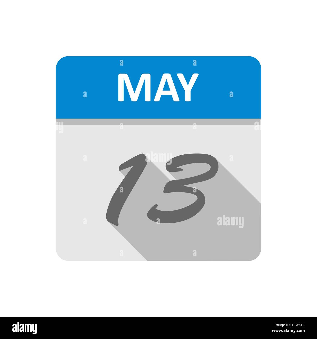 May 13th Date on a Single Day Calendar Stock Photo - Alamy