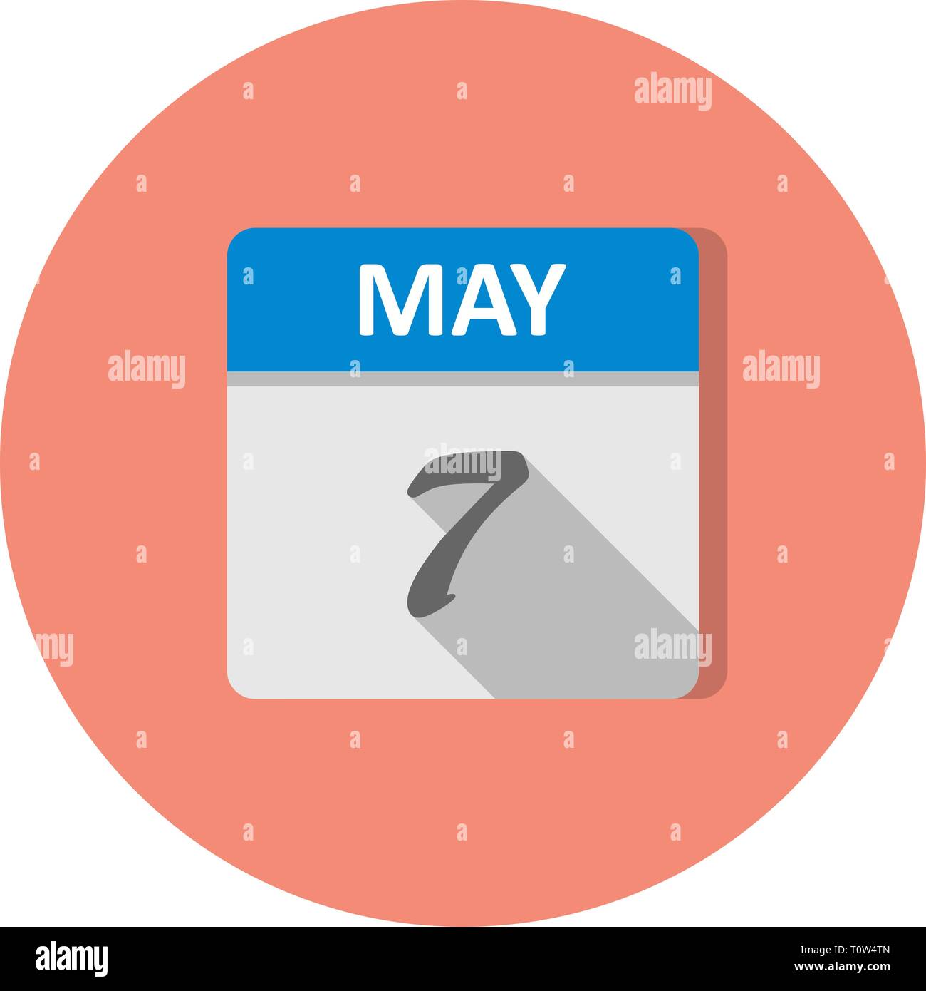 May 7th Date on a Single Day Calendar Stock Photo - Alamy